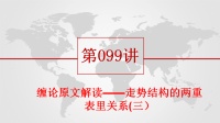 099缠论课原文解读《走势结构的两重表里关系(三)》缠中说禅