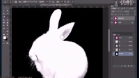 ps抠图 小白兔毛毛边 教程