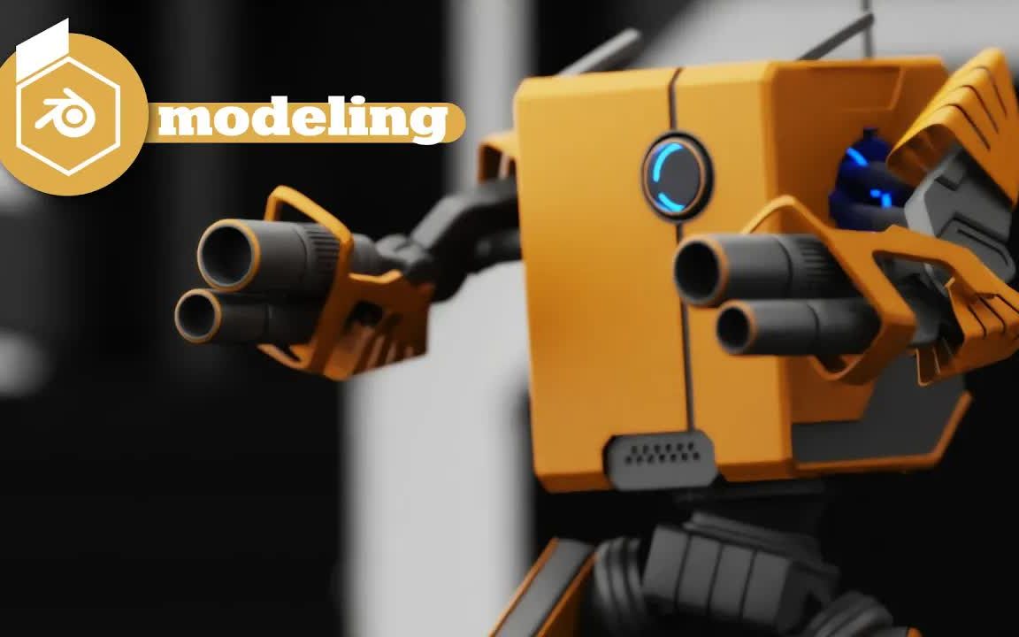 iBlender中文版插件 Blender战斗机器人建模教程免费下载 教程Blender...