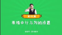 冯注龙的零基础Excel教程 第5集 表格中行与列的设置