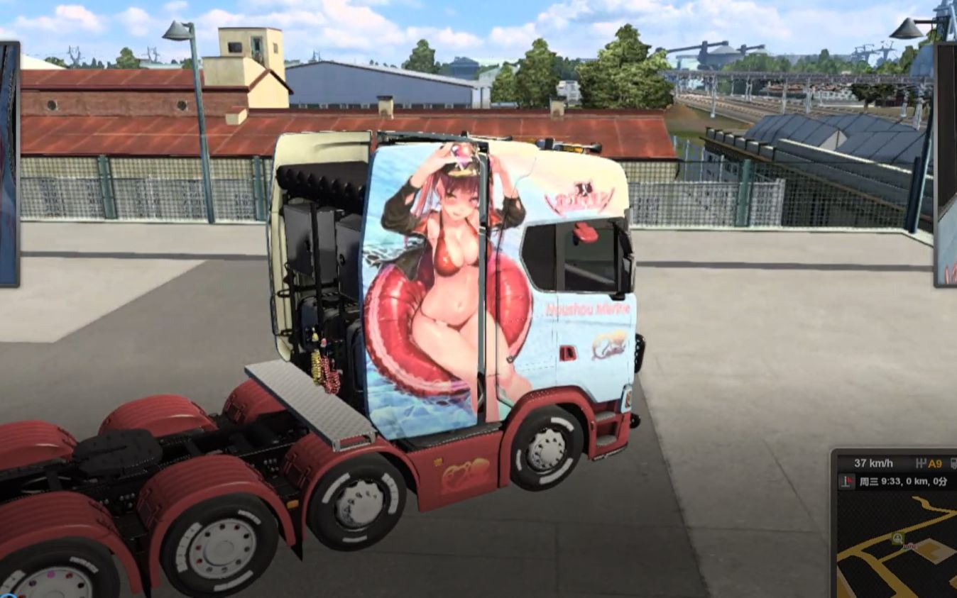 欧卡2日常 42期 欧洲卡车模拟2斯堪尼亚steam创意工坊痛车涂装mod