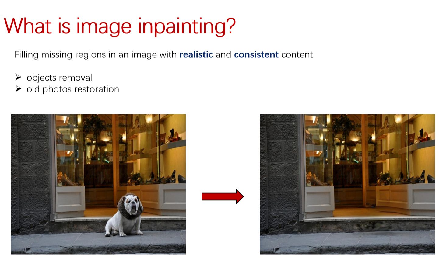 [CVPR 2021] 基于内外学习和单色瓶颈的图像补全算法 | 从照片中抹除...