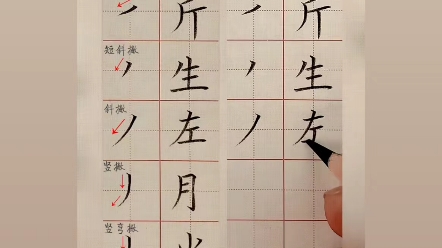 撇画的五种写法,你知道吗?