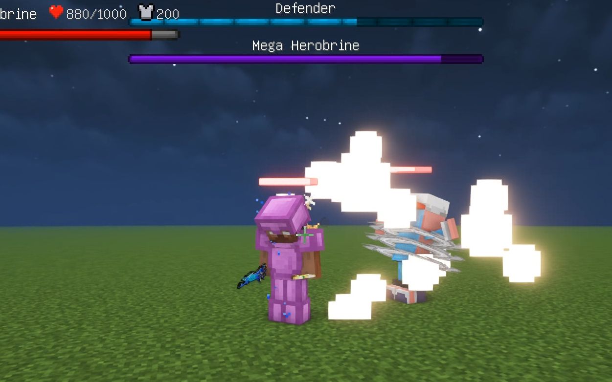 Minecraft (我的世界):防御者 vs 神级boss_我的世界