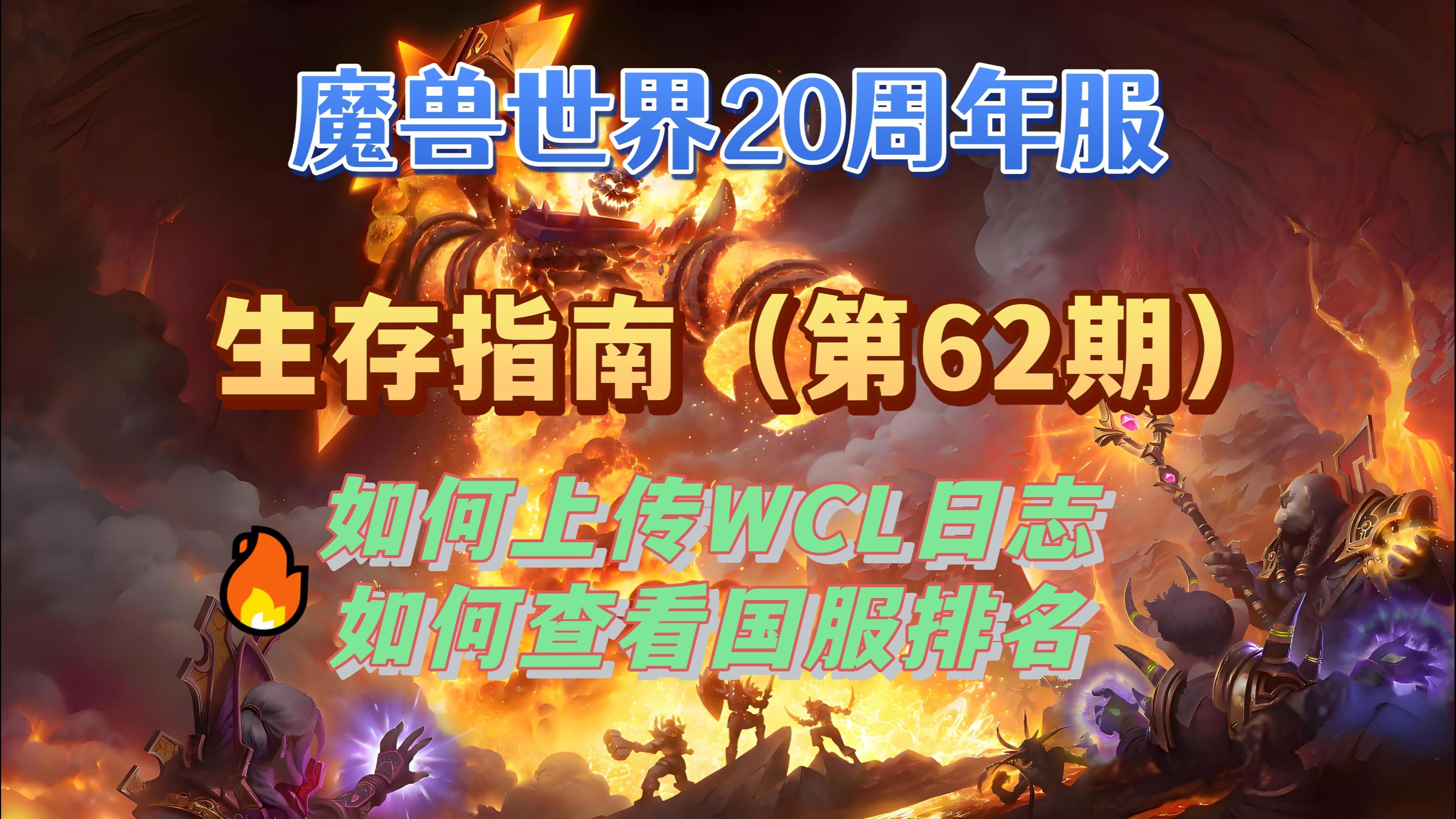 【魔兽20周年服】如何上传WCL日志 如何查看评分和国服排名