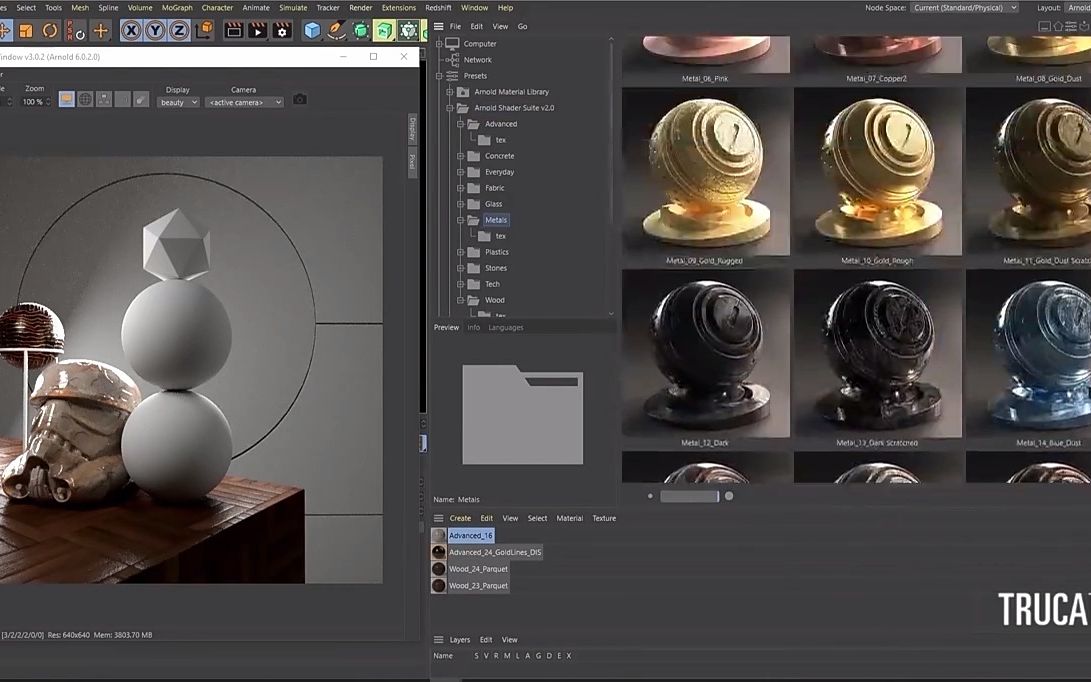 贼好用!C4D+阿诺德!325种阿诺德渲染器材质C4D预设