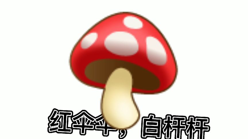 红伞伞,白杆杆,吃完一起躺板板