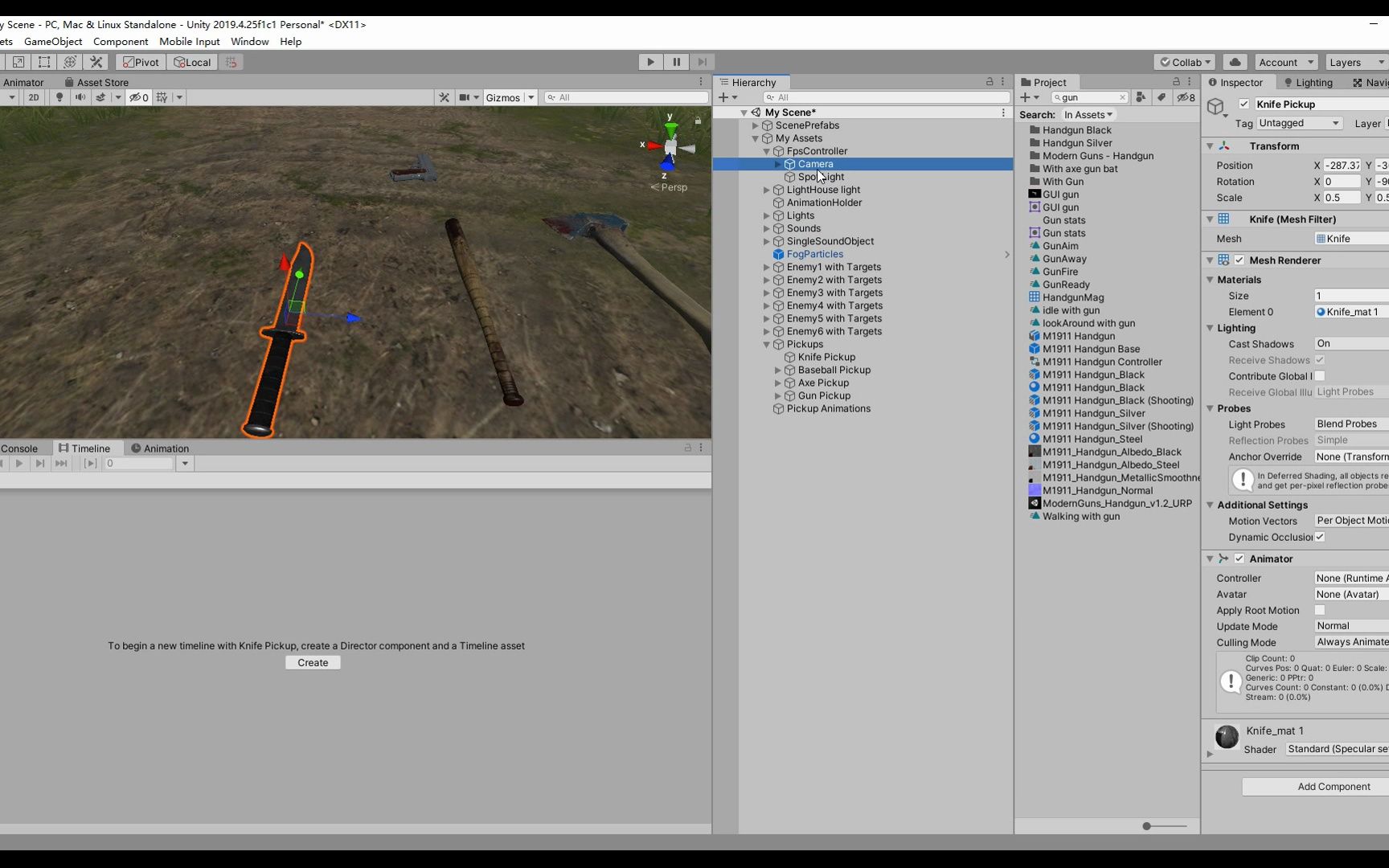 Unity3d开发第一人称恐怖游戏-视频完整版-Part5-03-给拾取的物体添加...