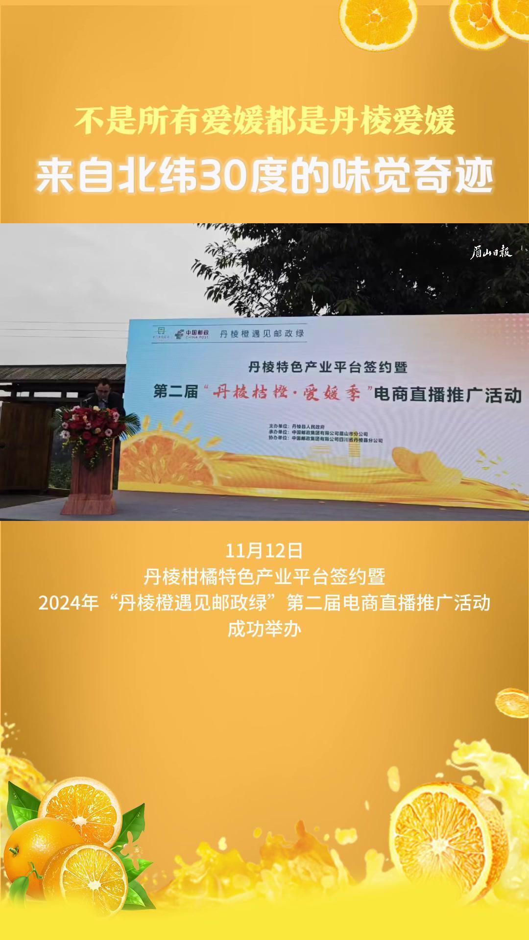 2024年第二届"丹棱桔橙·爱媛季"电商直播推广活动成功举办(记者罗...