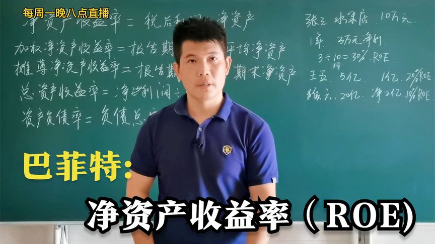 巴菲特看重的财务指标 净资产收益率(ROE)负债率的逻辑