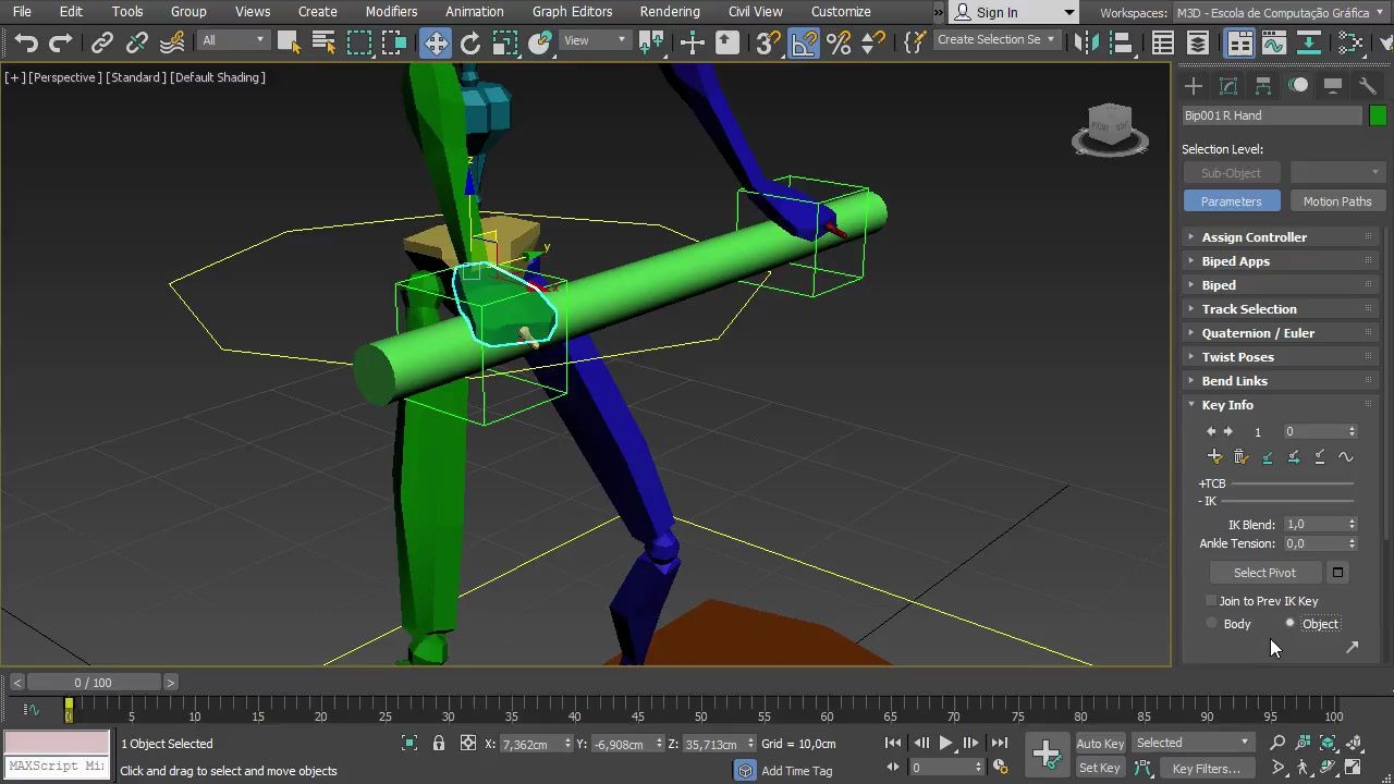 3dsmax 虚拟体操控biped骨骼动画