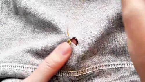 裤子破洞的缝补技巧,简单又实用!