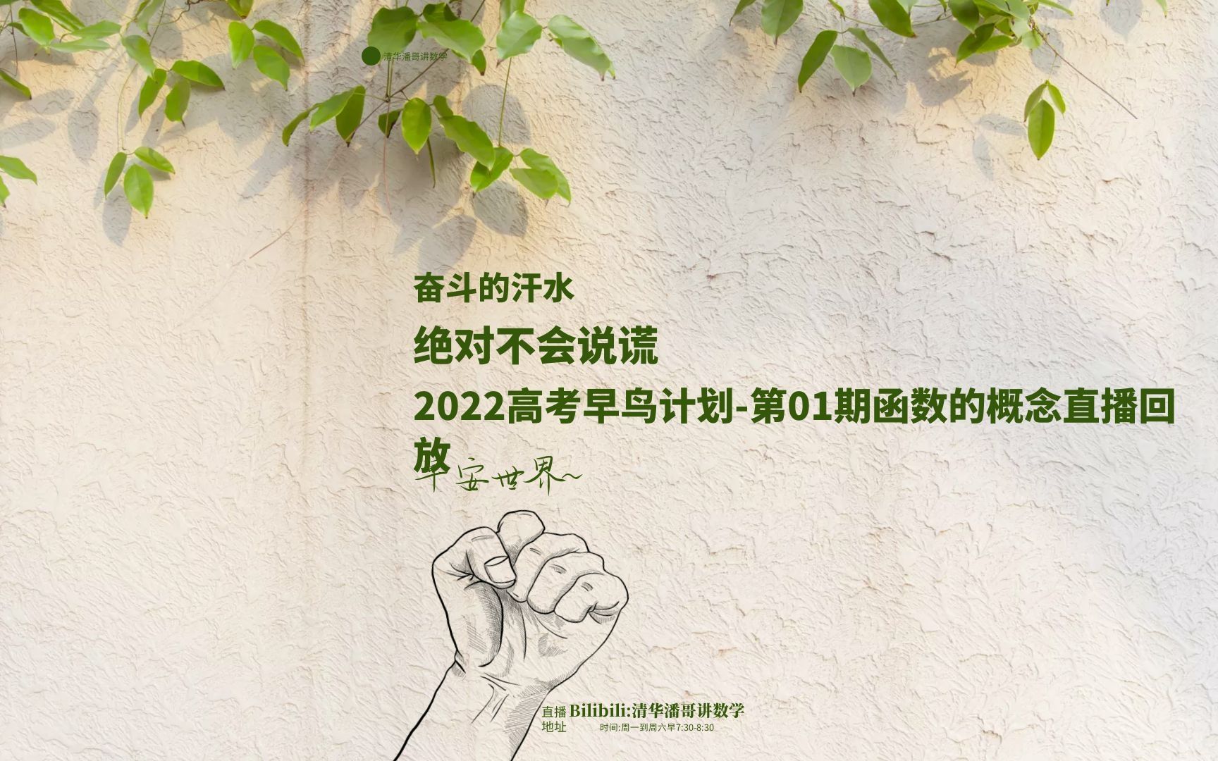 【早鸟计划】直播回放精选-函数的概念之数形结合法解决含参零点问题