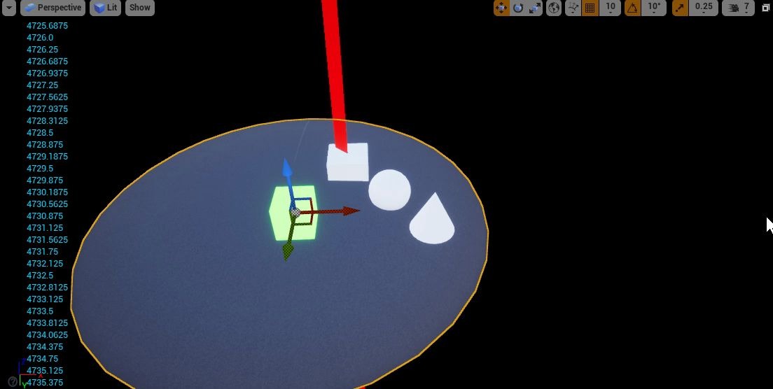 GIS坐标转换至UE4中并检测高度——up原创自制,严禁转载盗用