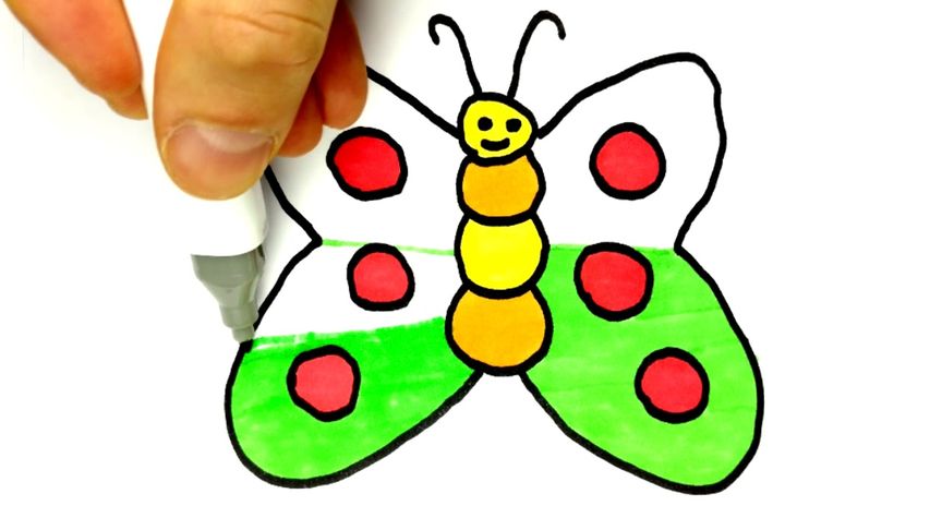 儿童简笔画:可爱小蝴蝶画画