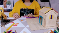 雪糕棒diy手工制作之小房子