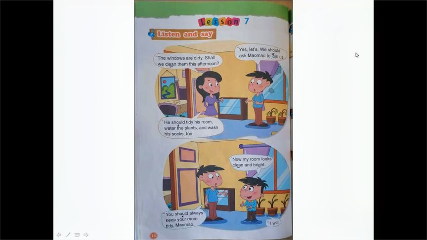 小学英语北京课改版五年级上册第7课 擦窗户 Clean the Windows