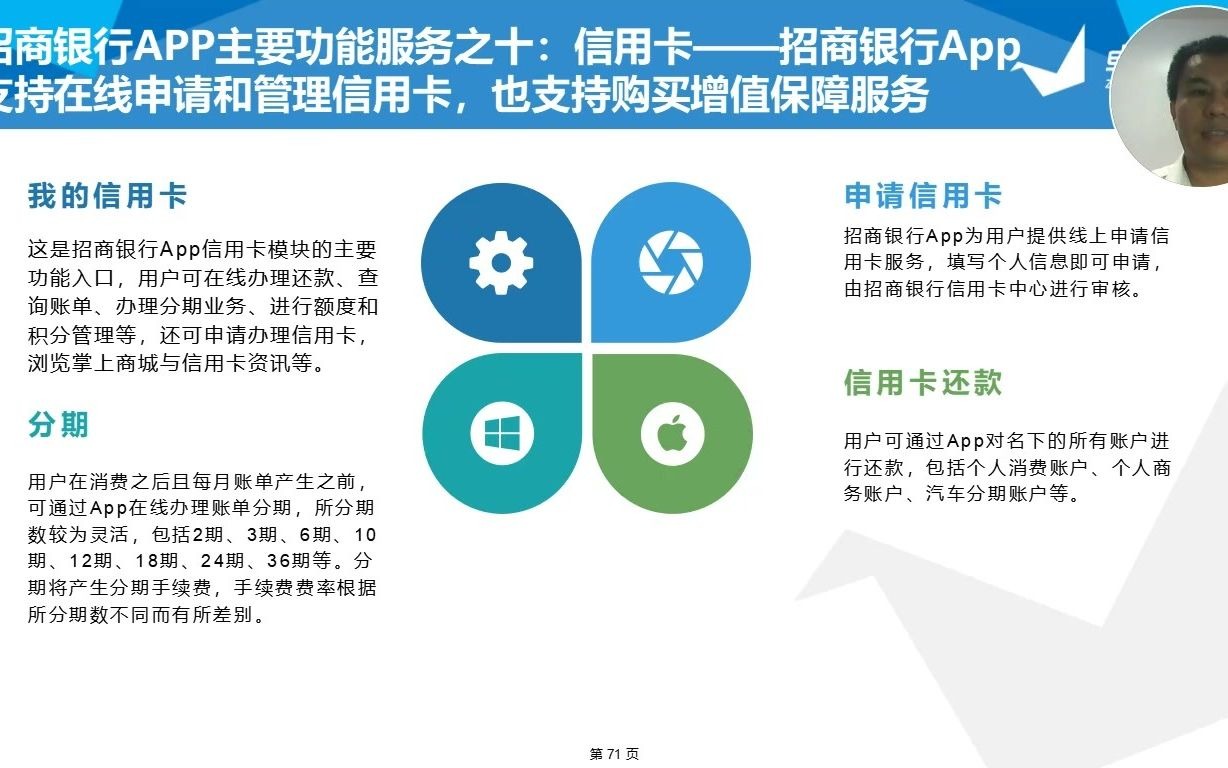 ...化转型第49讲-招商银行APP主要功能服务之八九十:闪电贷与信用卡(1)