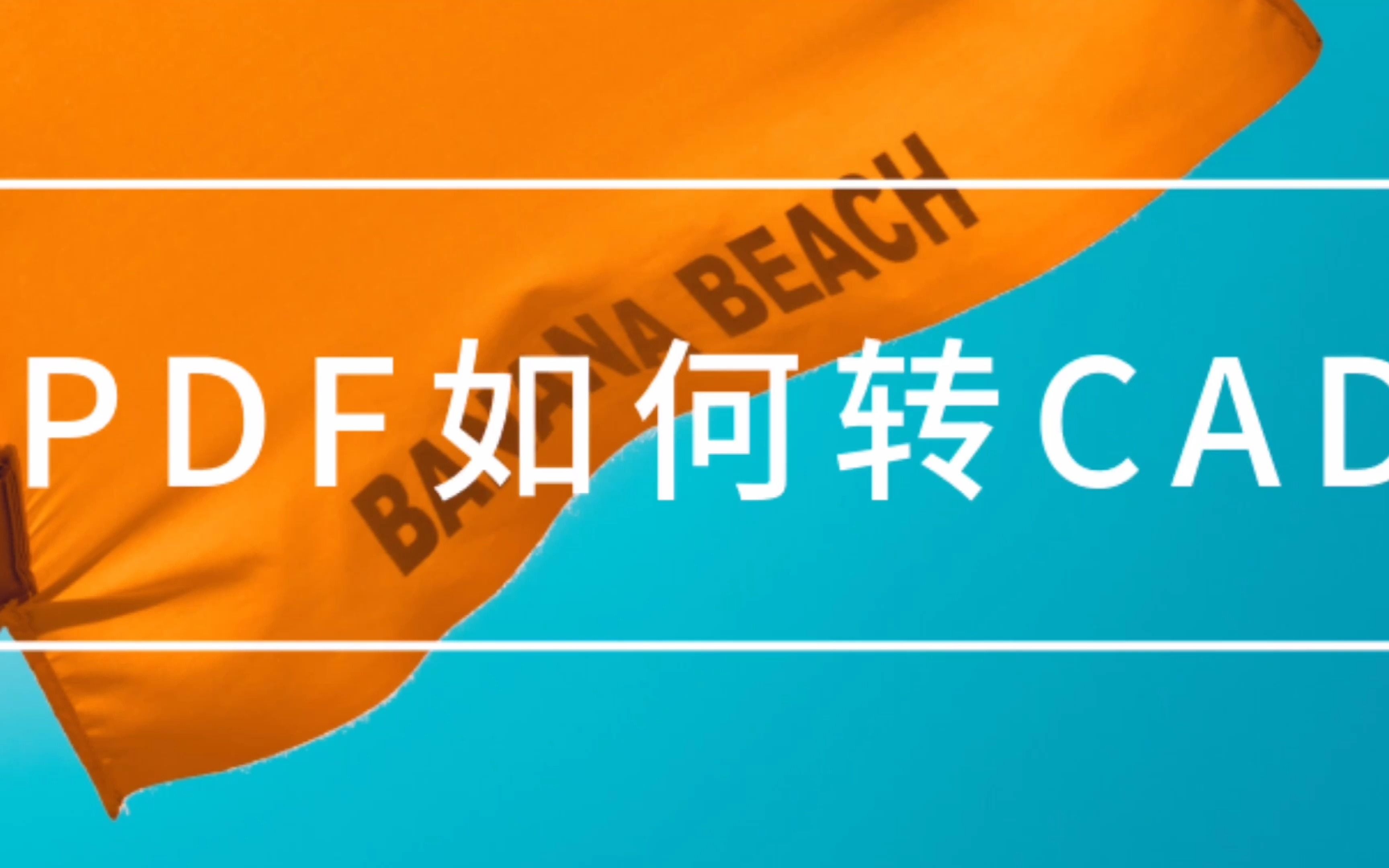 【风云CAD转换器】PDF如何转CAD?