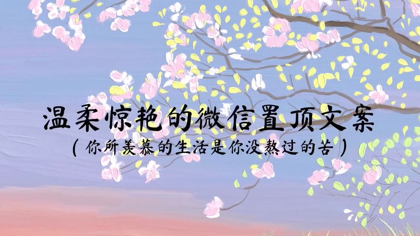 温柔惊艳的微信置顶文案