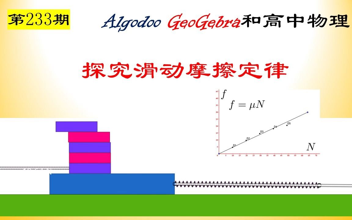 【233】GeoGebra Algodoo 物理——探究滑动摩擦定律