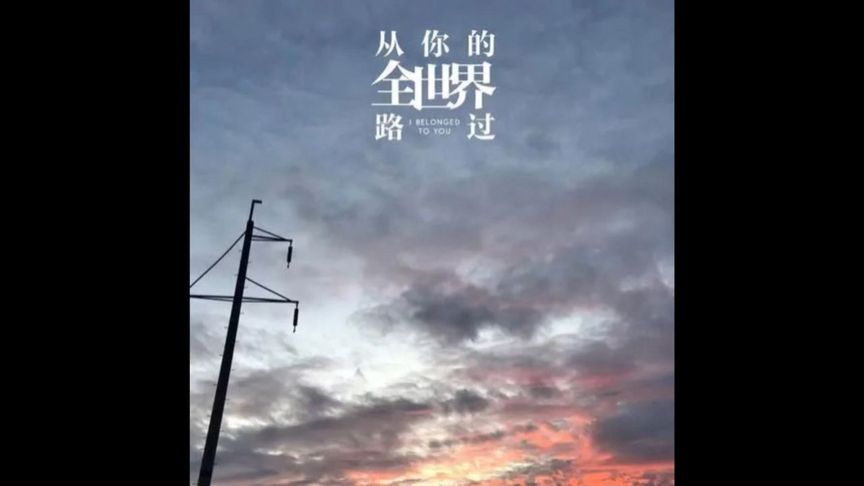 我在你的全世界,只是一个过客,我从你的全世界路过。