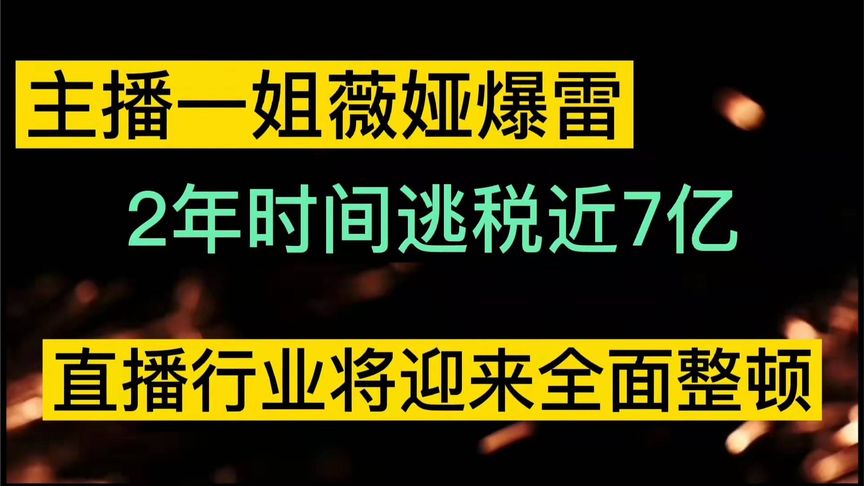 TOP主播一姐薇娅爆雷,偷税被追缴并处罚13亿 被人民日报公开批评