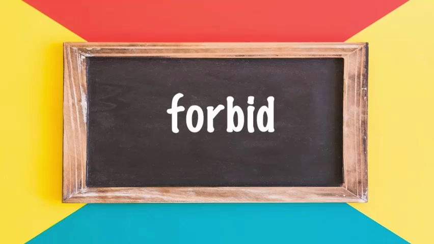 英汉双语词汇例句forbid