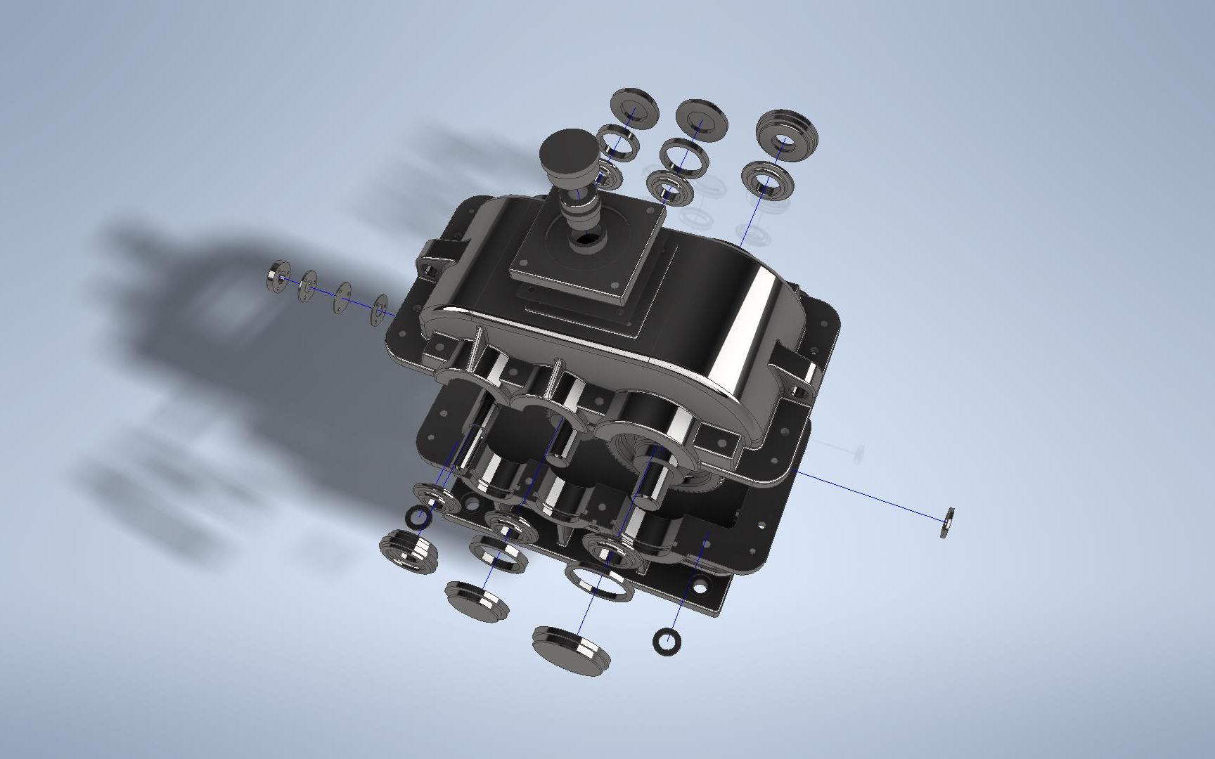 [实操教学]如何用Inventor进行二级齿轮减速器爆炸图动画视频制作?