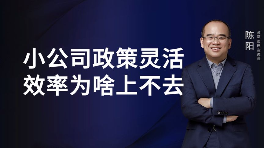 小公司政策灵活效率为啥上不去