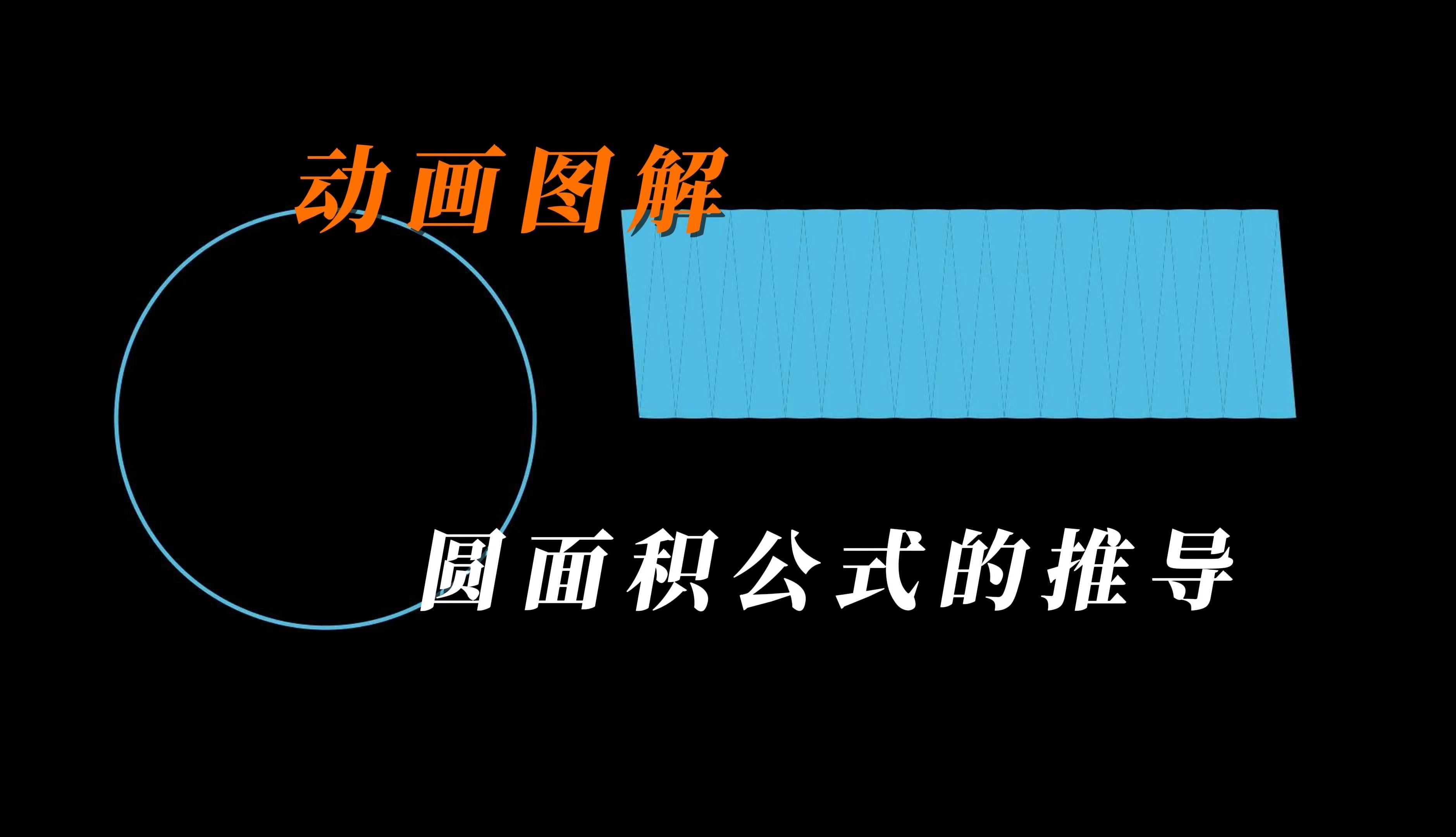 推导圆的面积公式 #会动的数学#动画推导#数学思维