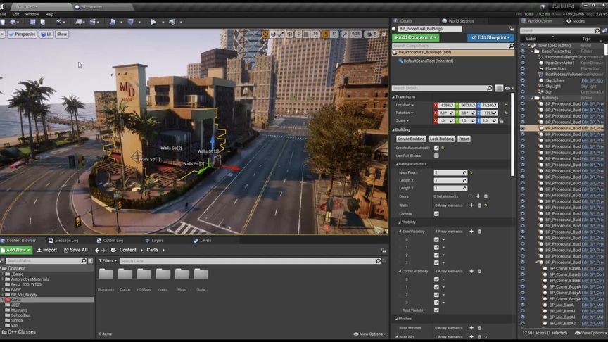 #汽车仿真模拟 UE4 自动驾驶仿真平台 城市交通 智慧