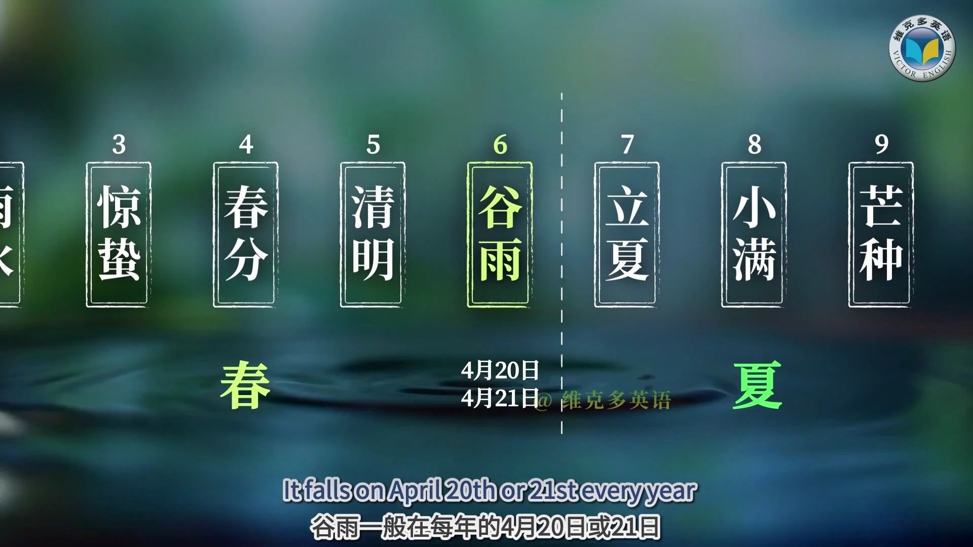 用英语介绍中国传统文化——谷雨