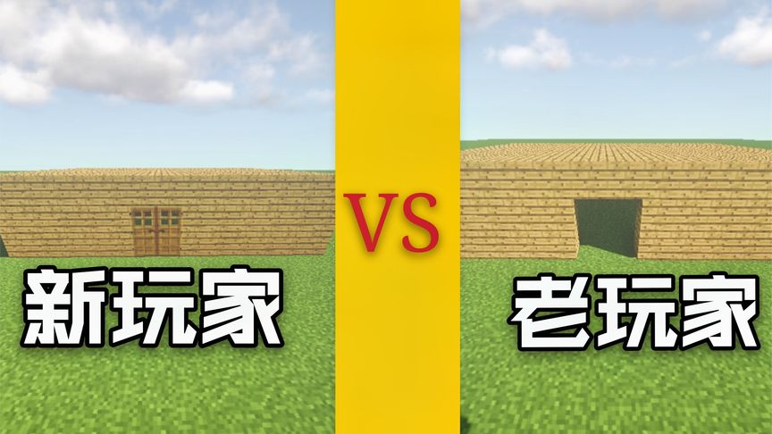 Mc:新玩家做的门VS老玩家做的门!那个做法更实用?!