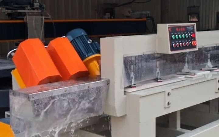 实拍!3200型岩板倒角机 无缝拼接处理加工 实现内外45度倒角切割适合...