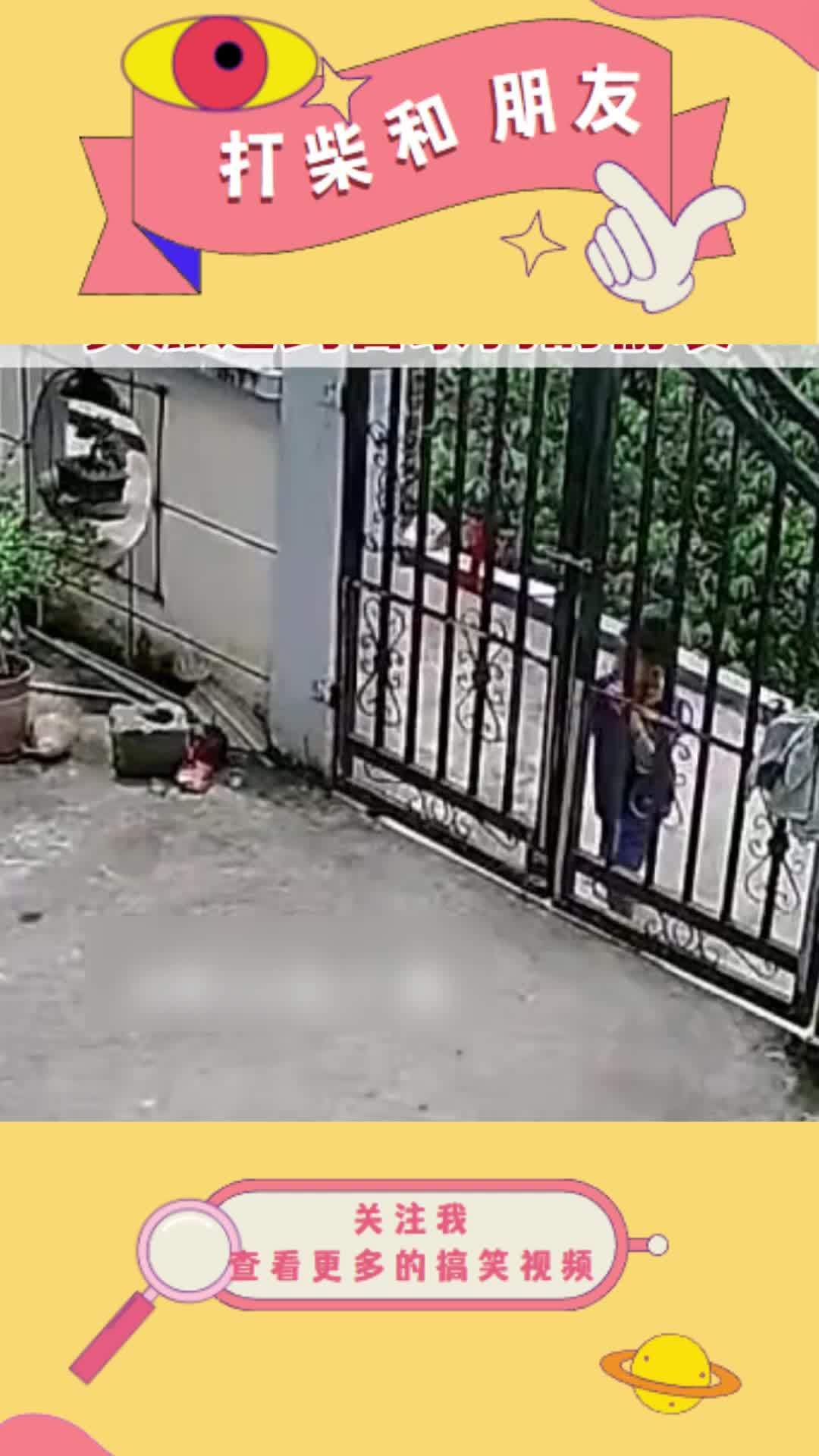 小男孩回自己家,被自己家狗咬