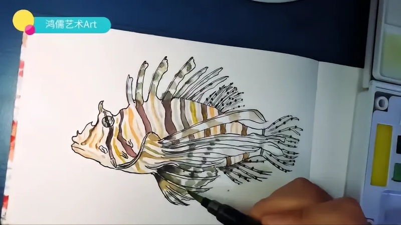 水彩画教程:简单易学的热带鱼