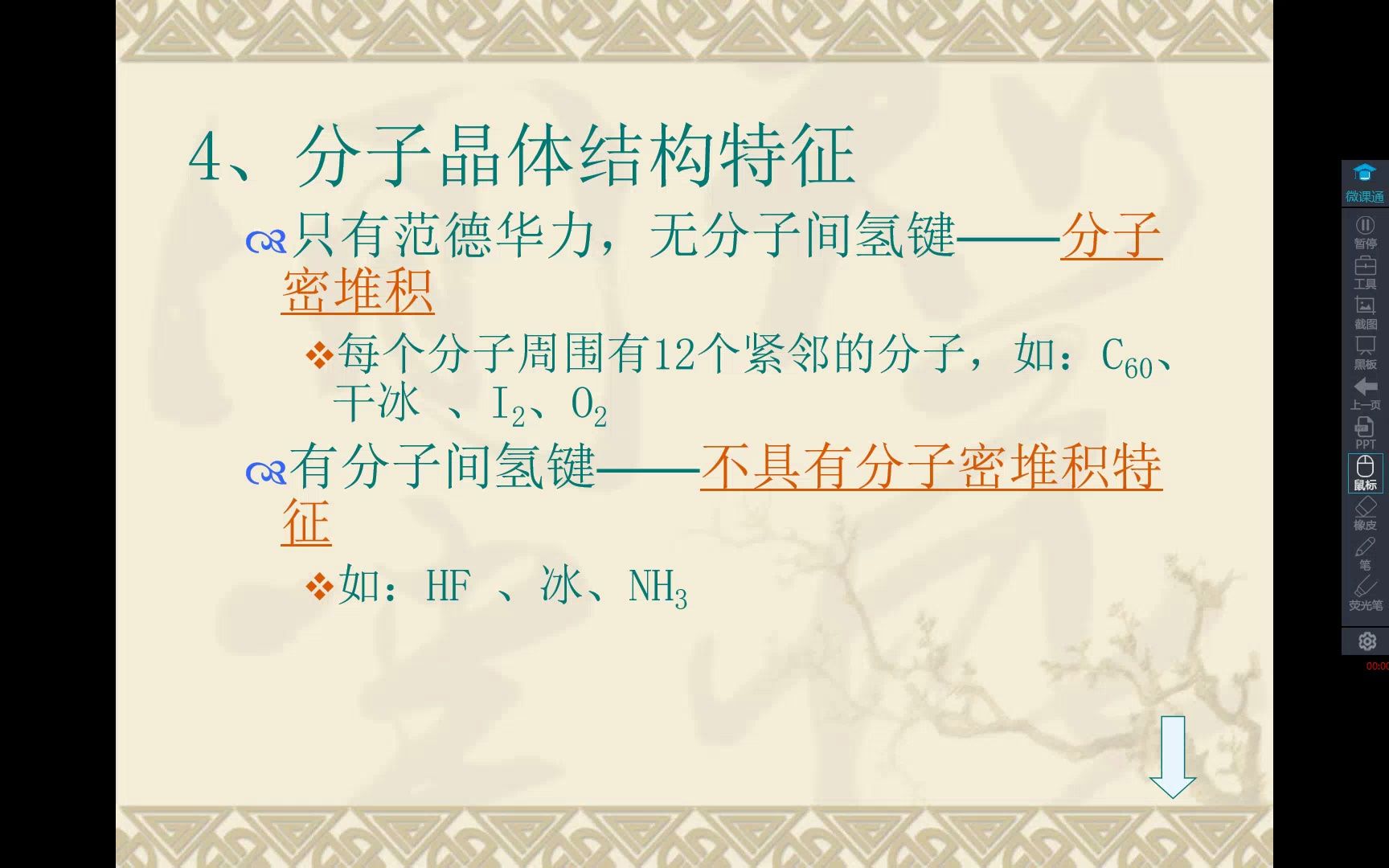 高中化学:分子晶体的结构特征(分子密堆积和分子非密堆积)
