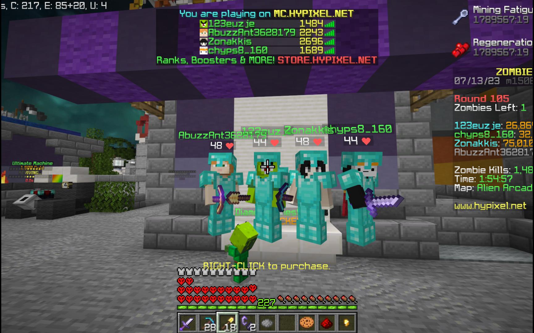 [Hypixel僵尸末日外星游乐园]第一次通关~_哔哩哔哩bilibili_我的世界
