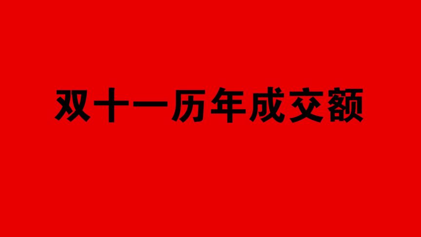 2009到2022年双十一历年成交额#双十一#历年成交额