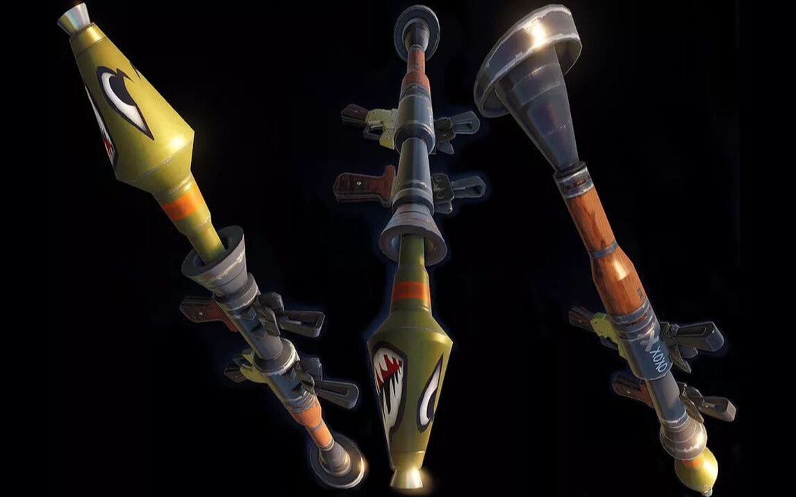 【3dmax】堡垒之夜火箭筒 次世代高模武器建模