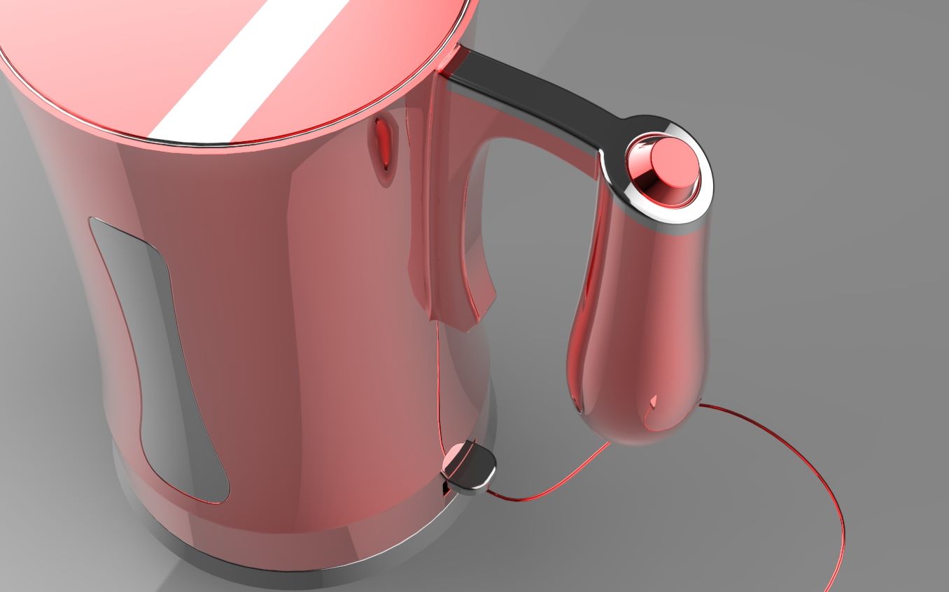 【3D建模】如何用建模软件快速制作一套电热水壶的模型?