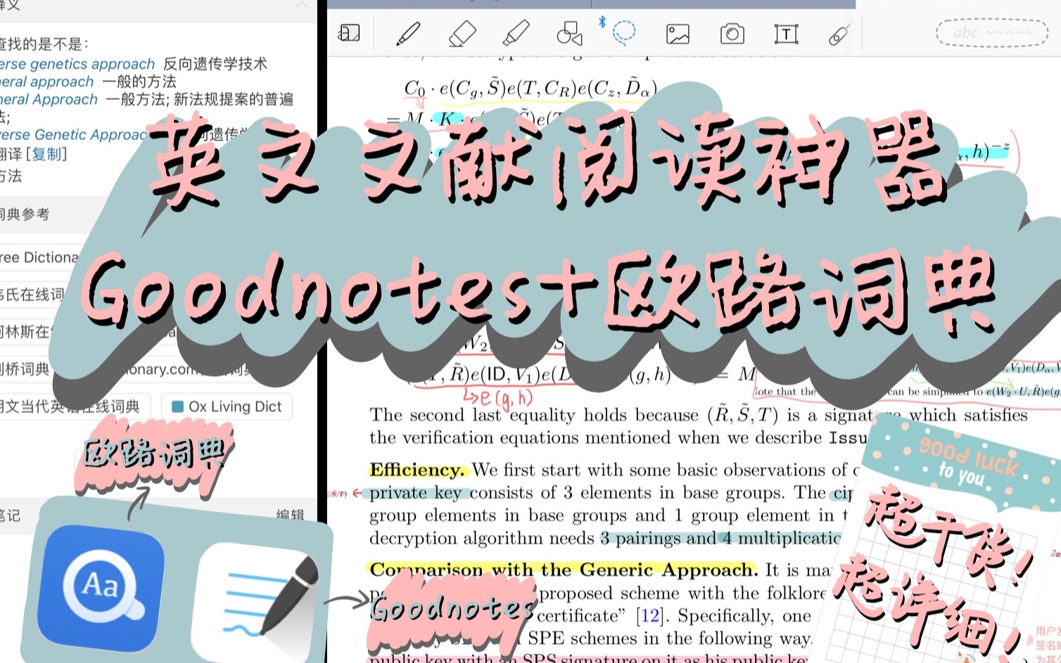 【iPad干货】GoodNotes教程|英文文献阅读神器|发论文搞科研神器|...