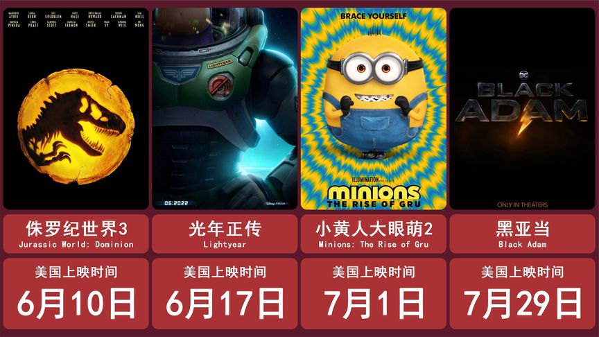 2022年即将上映的20部大片电影时间排列