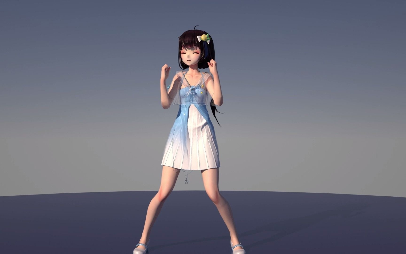 热爱105°的你-泠鸢MMD(布料解算/octane渲染测试)