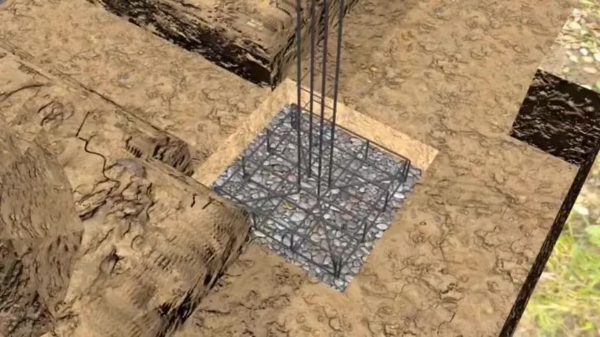 砖混框架结构施工动画