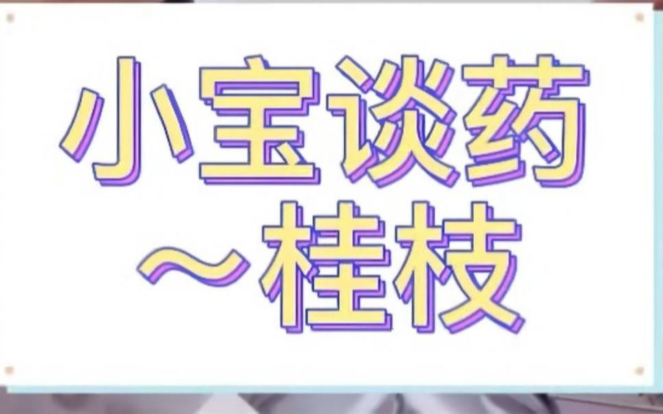 小宝谈药——桂枝