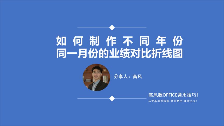 成都excel图表培训:如何制作不同年份同一月份的业绩对比折线图