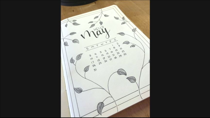 手绘——2020年5月,手绘日历,可以自己设计的手帐