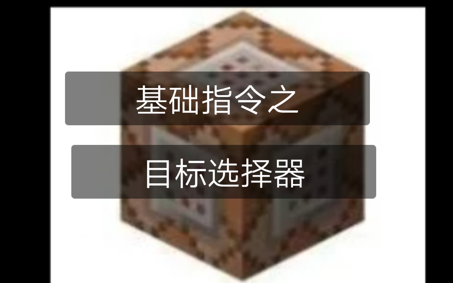 我的世界基础指令教学[目标选择器篇]